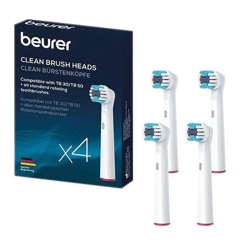 Beurer Toothbrush Heads x 4 - for TB 30/TB 50/Oral-B & Rotating Brushes ...