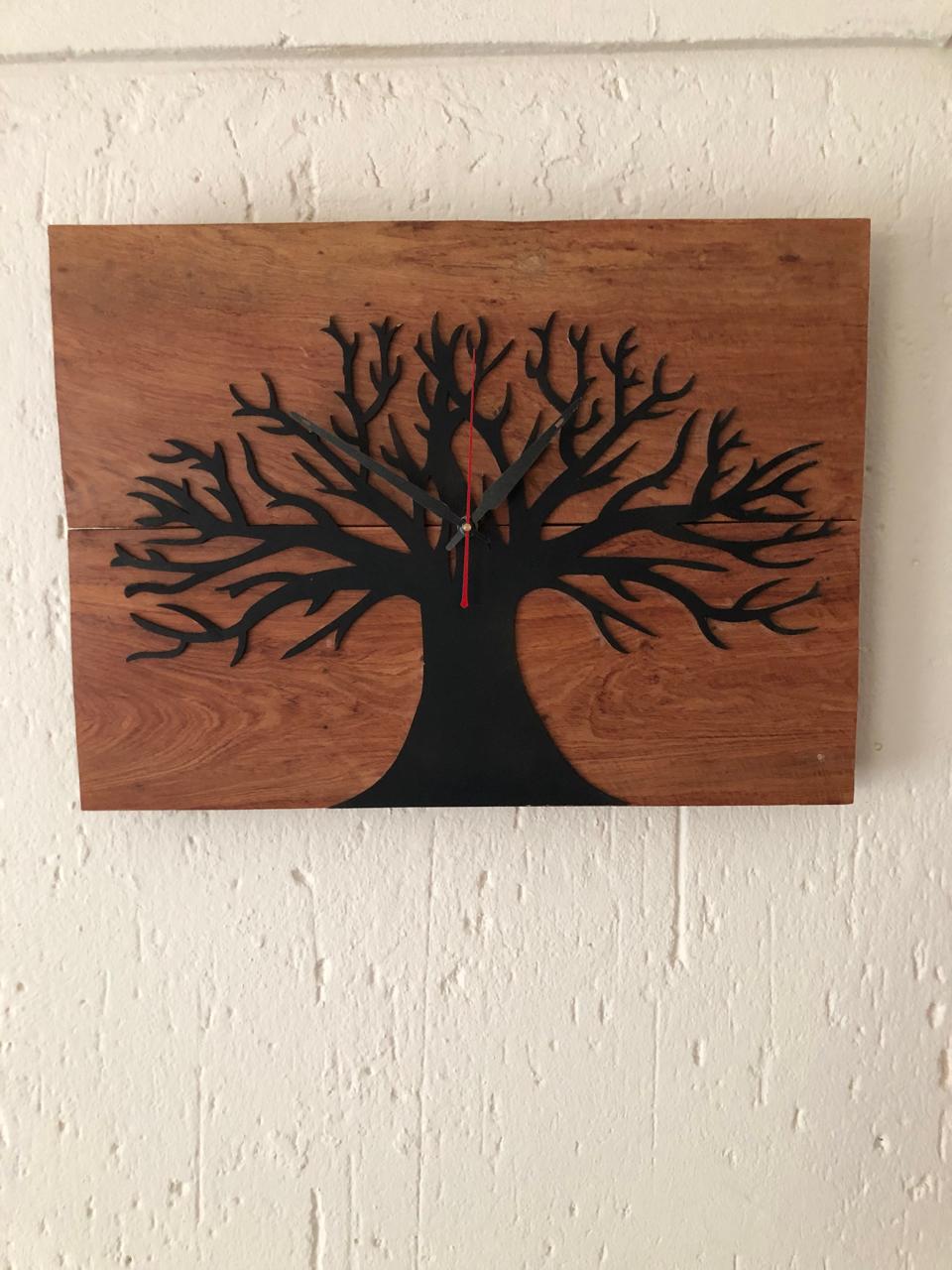 Rectangle Tree of Life Pallet Wood Clock - Gnoo Online
