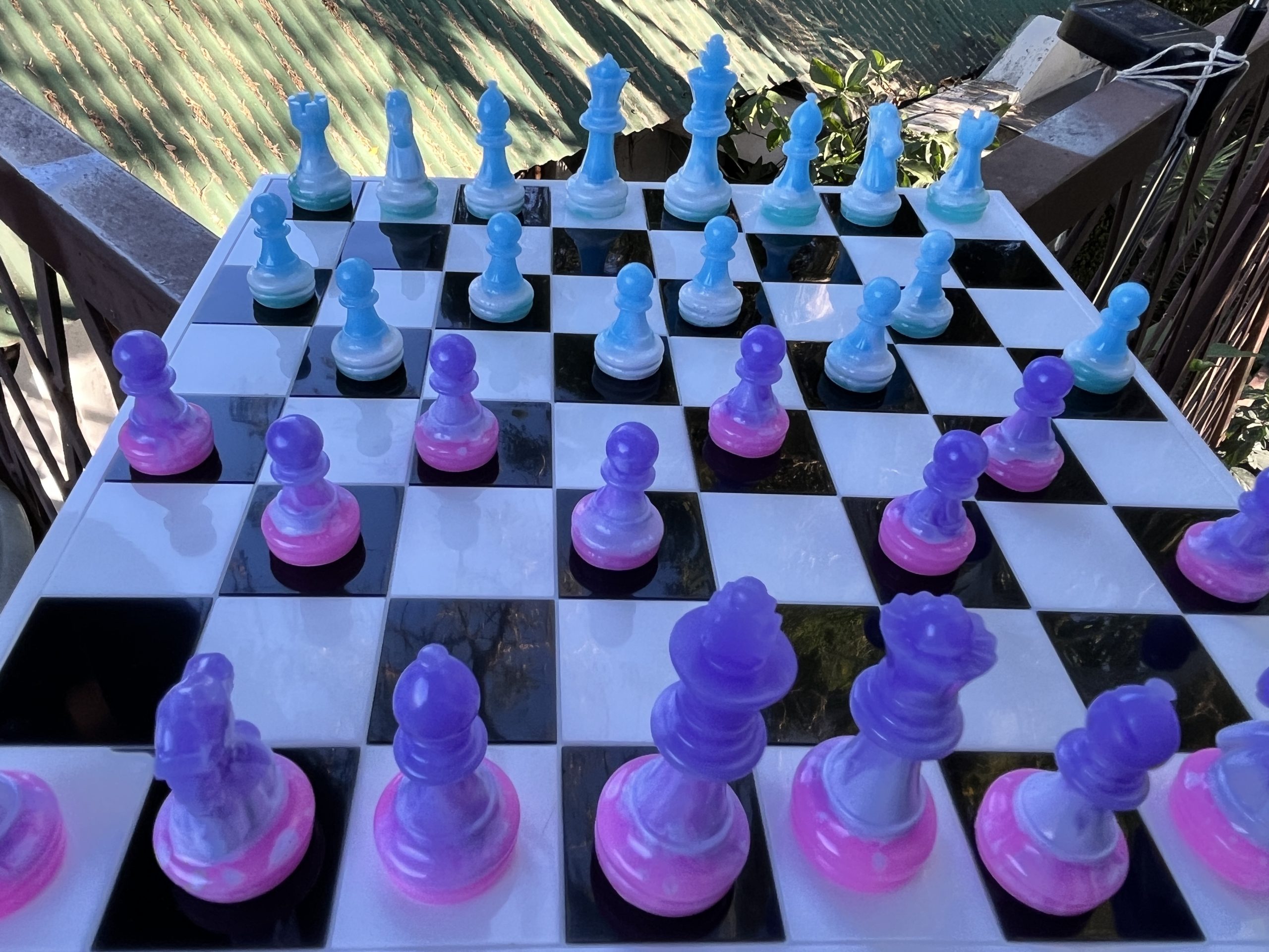 Light Unicorn Chess Set - Gnoo Online